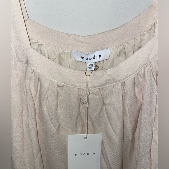 moodie | Dresses | Moodie Xs High Low Tiered Color Block Square Neck ...